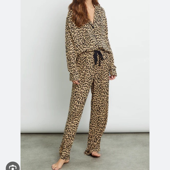 Rails | Intimates & Sleepwear | Rails Clara Sand Jaguar Pajama Set ...